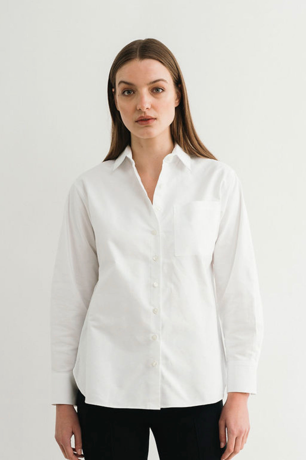 Caroline Shirt - White Oxford – T.LINE
